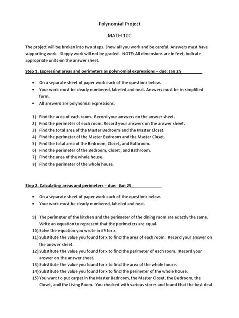 Polynomial Project Pdf