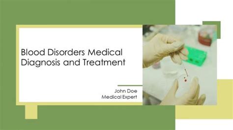 Blood Disorder Diagnosis Powerpoint Presentation And Slides Ppt