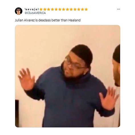 Los Memes De La Gran Actuación De Julián Álvarez En El City Comparación Con Haaland Festejo