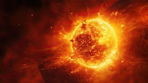 Premium Photo Exploding Sun In Space Computer Generated Fractal