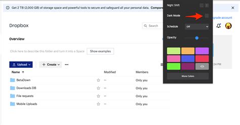 How To Enable Dark Mode On Dropbox Web 2025