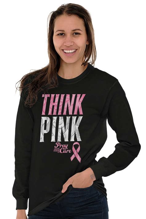 Brisco Brands Breast Cancer Awareness Long Sleeve T Shirts Tee For