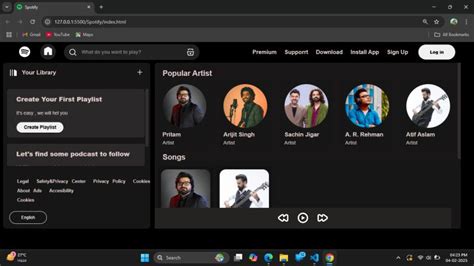 Harsh Suthar On Linkedin Created Sportify Clone Using Html Css And Javascript For Web User👍