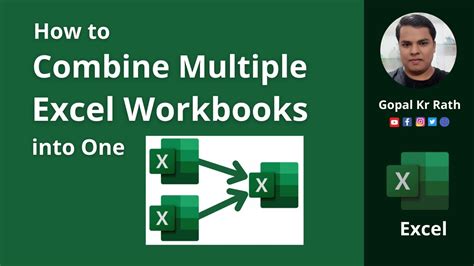 Combine Multiple Excel Workbooks Into One Youtube
