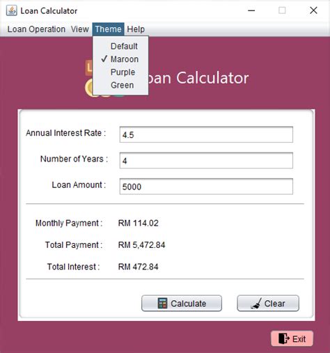 Github Iamashraffloan Calculator Loan Calculator Java Gui
