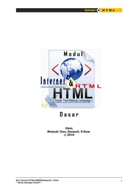 Modul Dasar Html Doc