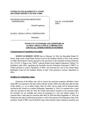 Fillable Online Sipc Plaintiff Applicant Sipc Fax Email Print PdfFiller