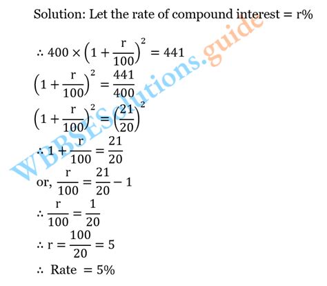 Wbbse Solutions For Class 10 Maths Chapter 6 Compound Interest And Uniform Rate Of Increase Or