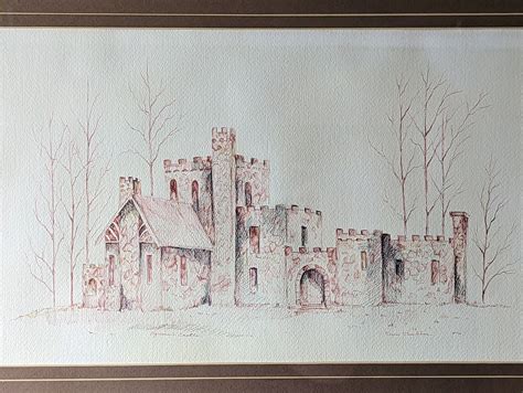 Sue Chaffee Original Drawing Of Squires Castle In Ne Ohio Etsy