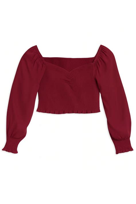 Tween Chloe Solid Sheer Long Sleeve Top Final Sale Katiejnyc