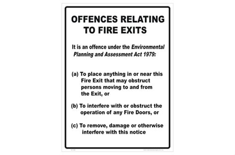 Fire Door Escape And Exit Signs National Safety Signs