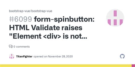 Form Spinbutton Html Validate Raises Element Is Not Permitted As Content In Element Permitted