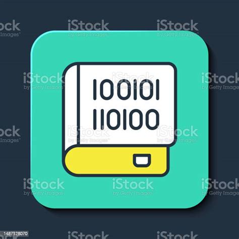 Garis Besar Yang Diisi Buku Tentang Pemrograman Ikon Terisolasi Pada Latar Belakang Biru Konsep