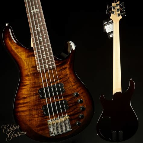 Paul Reed Smith Prs Grainger 5 String Bass Black Gold Smokeburst Guitars Electric Solid