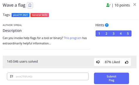 Picogym Challenge 01 General Skill Solve Wave A Flag By Guelor Medium