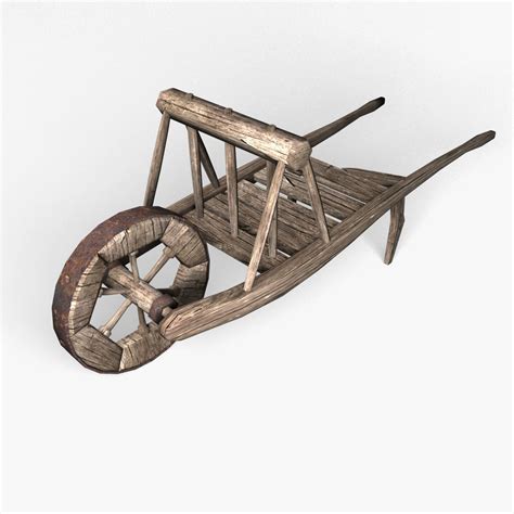 만화 바퀴 손수레 3d 모델 19 C4d Fbx Free3d