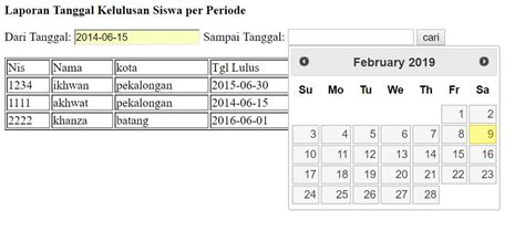 MODULE RPL Membuat Laporan Dengan Pencarian Data Di PHP Mysql
