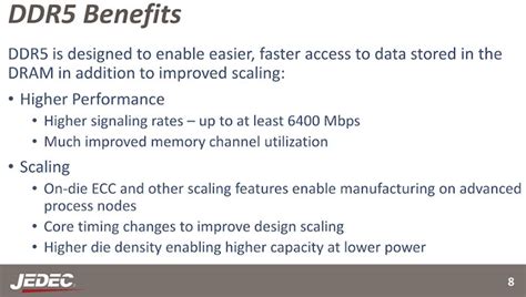 Jedec Releases Final Specification For Ddr5 Sdram Ram News