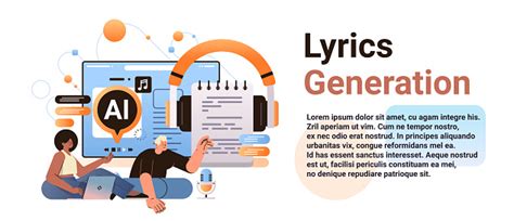 노래 가사와 모니터 근처에 있는 사람들 가라오케 시간 휴일 엔터테인먼트 인공 지능 기술 개념 가사 음악 형식에 대한 스톡 벡터 아트 및 기타 이미지 Istock