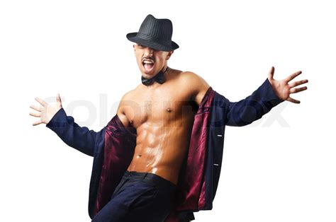 Naked Dancer Isolated On The White Stock Image Colourbox