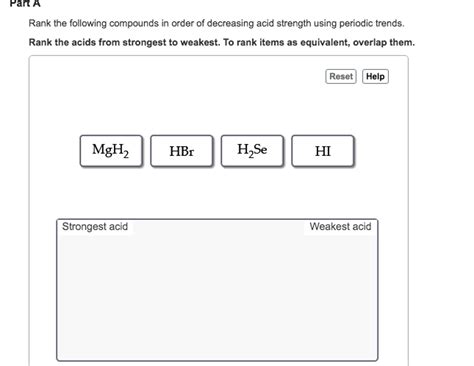 Solved Rank The Following Compounds In Order Of Decreasing