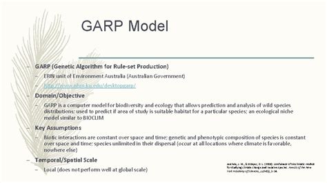 Garp Model Garp Genetic Algorithm For Ruleset Production