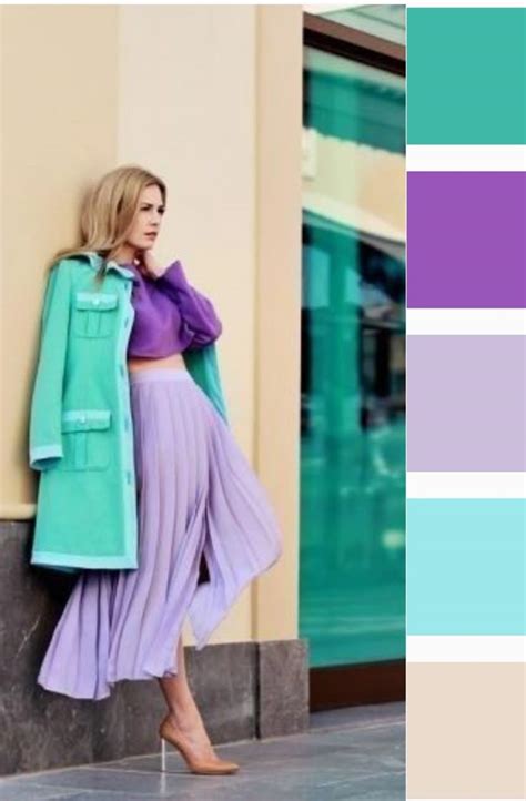 Уличная мода Цветовые сочетания Цветовые сочетания Мода в ярких тонах Фиолетовые наряды