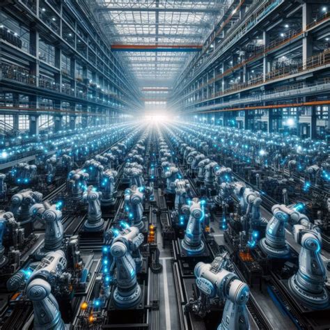 Intelligent Robotic System For Warehouses And Factories Stock