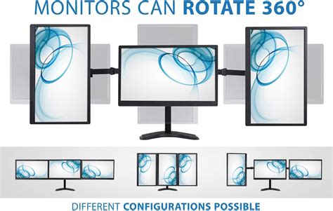 Triple Monitor Stand Fits Inch Screens Free Standing Adjustable Arms In Nepal At NPR