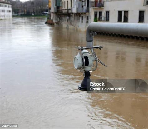 Hydrometric Probe With Ultrasonic Sensor To Measure The River Water Level And Monitor The Trend