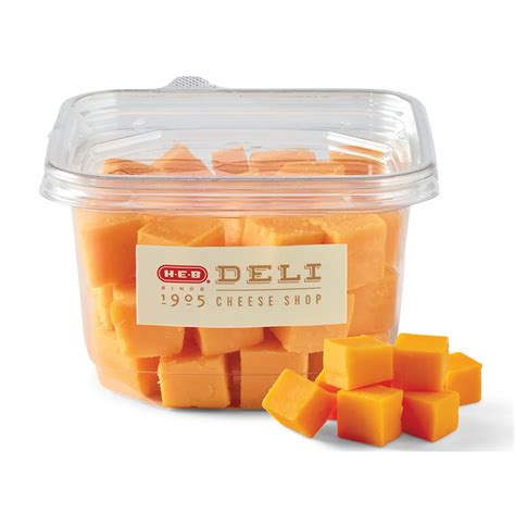 H E B Deli Artisan Yellow Cheddar Cheese Cubes Shop Cheese At H E B