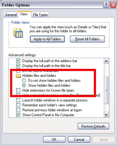 Make Windows Show File Extensions And Hidden Files