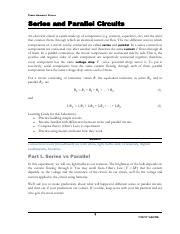 Series And Parallel Circuits Pdf TEMPLE UNIVERSITY PHYSICS Series And Parallel Circuits An