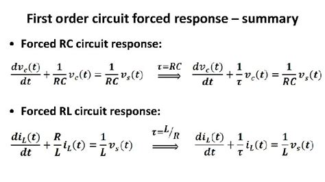 Lecture 18 Review First Order Circuit Natural Response