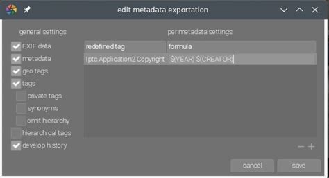 When Configuring The Metadata Perferences If The Formula Cell Is