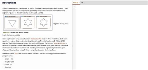 Instructions The Koch Snowflake Is A Fractal Shape At Level 0 The