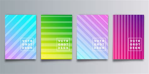 전단지 포스터 브로셔 타이포그래피 또는 기타 인쇄 제품을 위한 라인이 있는 다채로운 그라데이션 커버 세트 0명에 대한 스톡 벡터 아트 및 기타 이미지 Istock