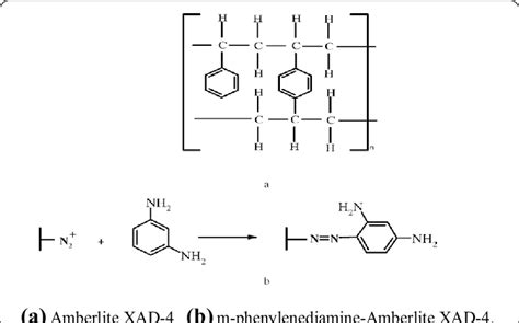 A Amberlite Xad 4 And B M Phenylenediamine Amberlite Xad 4 Download Scientific Diagram