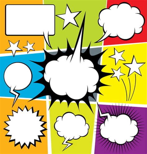 빈 텍스트 구름 만화 스타일 벡터 Eps Uidownload