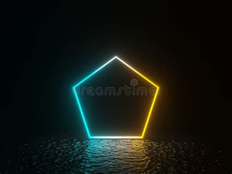 3d Gradient Glowing Neon Frame Stock Illustration Illustration Of Floor Background 224380986