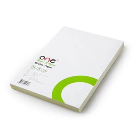 One สติกเกอร์กระดาษขาวด้าน A4 100แผ่น แพ็ค One Monet Asia