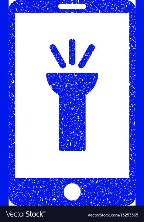 Mobile Torch App Grunge Icon Royalty Free Vector Image