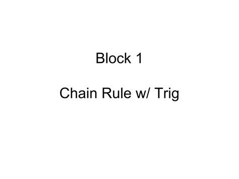 Chain Rule Trig Ppt