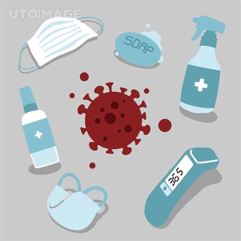 코로나 그림드림 일러스트 코로나 소독 마스크 비누 체온계 팬데믹 체온 감염병 감염 전파 예방 청결 위생