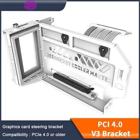 쿨러 마스터 Pci E 4 0 V3 그래픽 카드 홀더 키트 프리미엄 라이저 케이블 Pcie 4 0 및 이전 Atx 섀시 호환 X16 165mm
