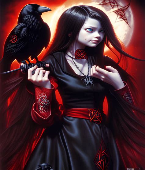 Young Vampire Princess And Crow By Punkerlazar On Deviantart