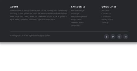Create Footer Using HTML And CSS With Source Code