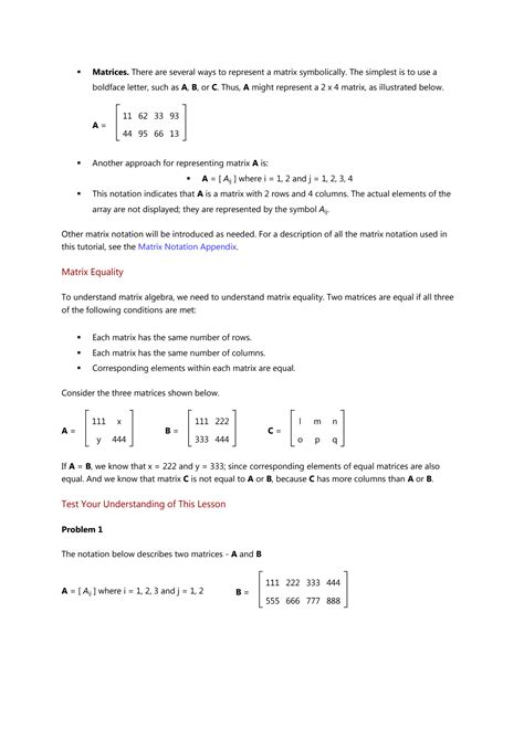 SOLUTION Complete Matrices Matrix Studypool
