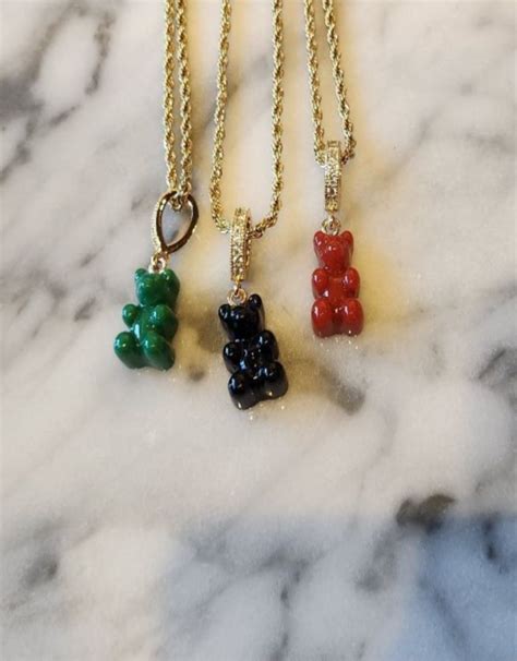 하리보 목걸이 써지컬 체인 젤리곰 곰돌이 펜던트