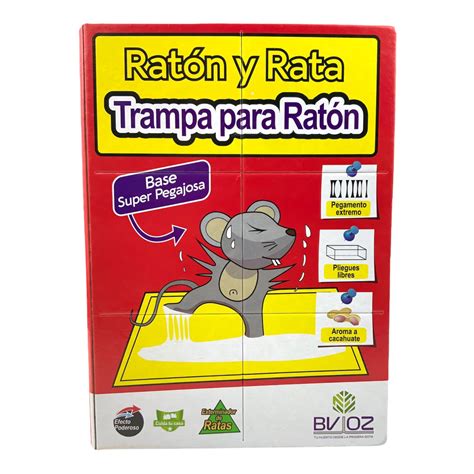 Caja Con 50 Trampas Pegajosas Rata Y Ratón Bvioz Trampa Pegajosa Para
